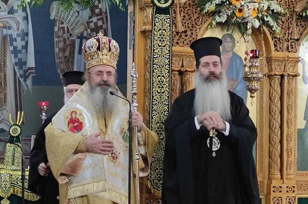 Ο Φθιώτιδος Συμεών, στο Πολυαρχιερατικό Συλλείτουργο προς τιμήν του Αγ ...